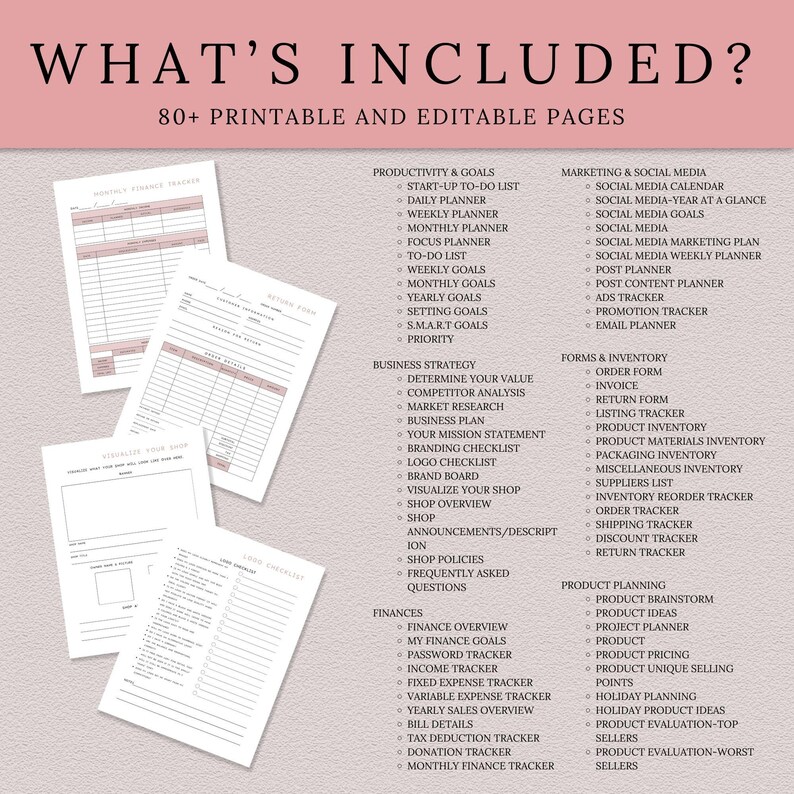 The Ultimate Girl Boss Business Planner, Business Workbook, Printable ...