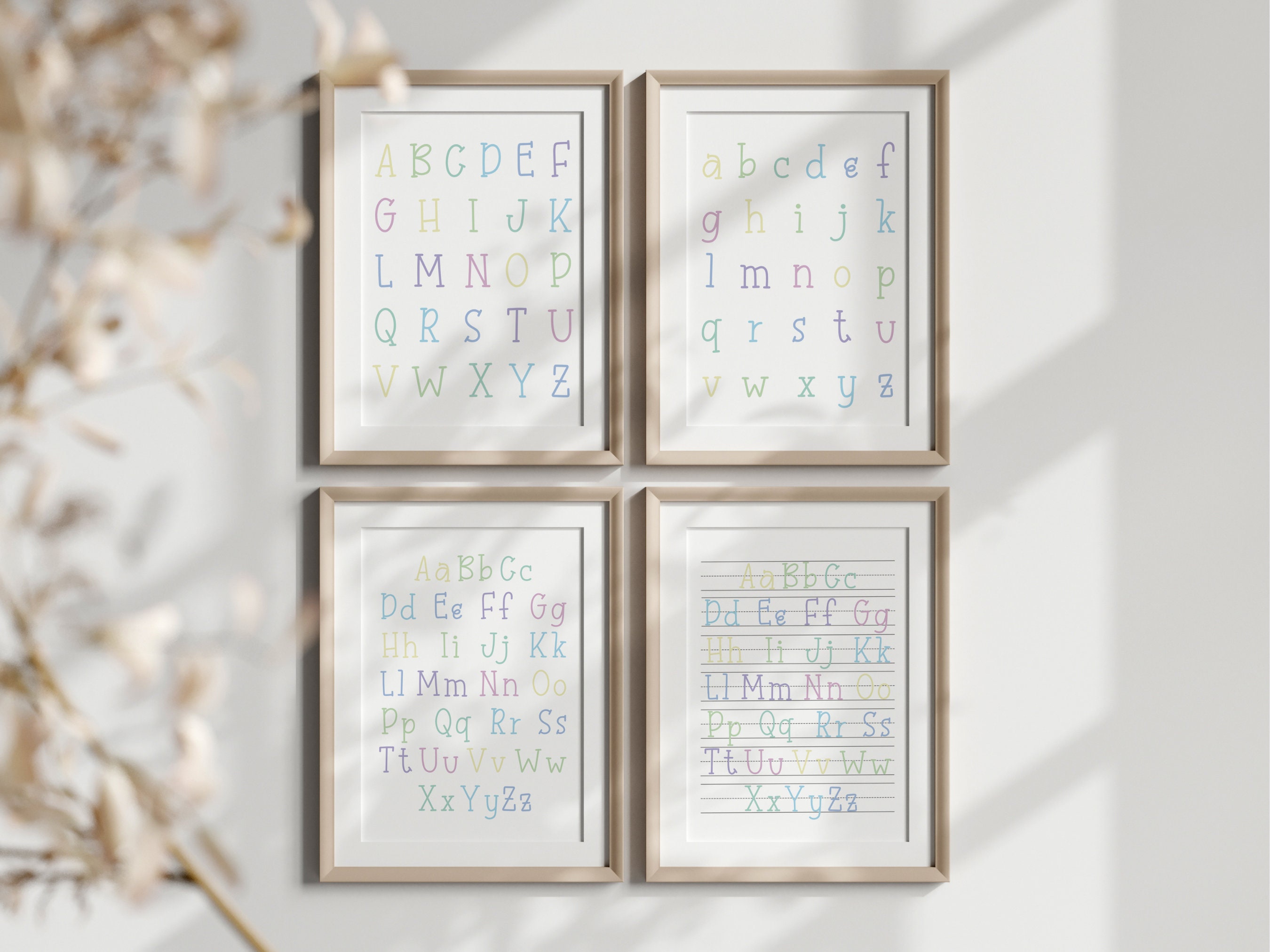 Pastel Boho Educational Poster, Playroom Wall Décor, Homeschool Prints ...