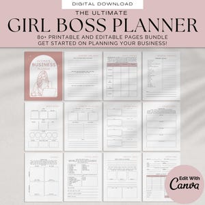 The Ultimate Girl Boss Business Planner, Business Workbook, Printable ...