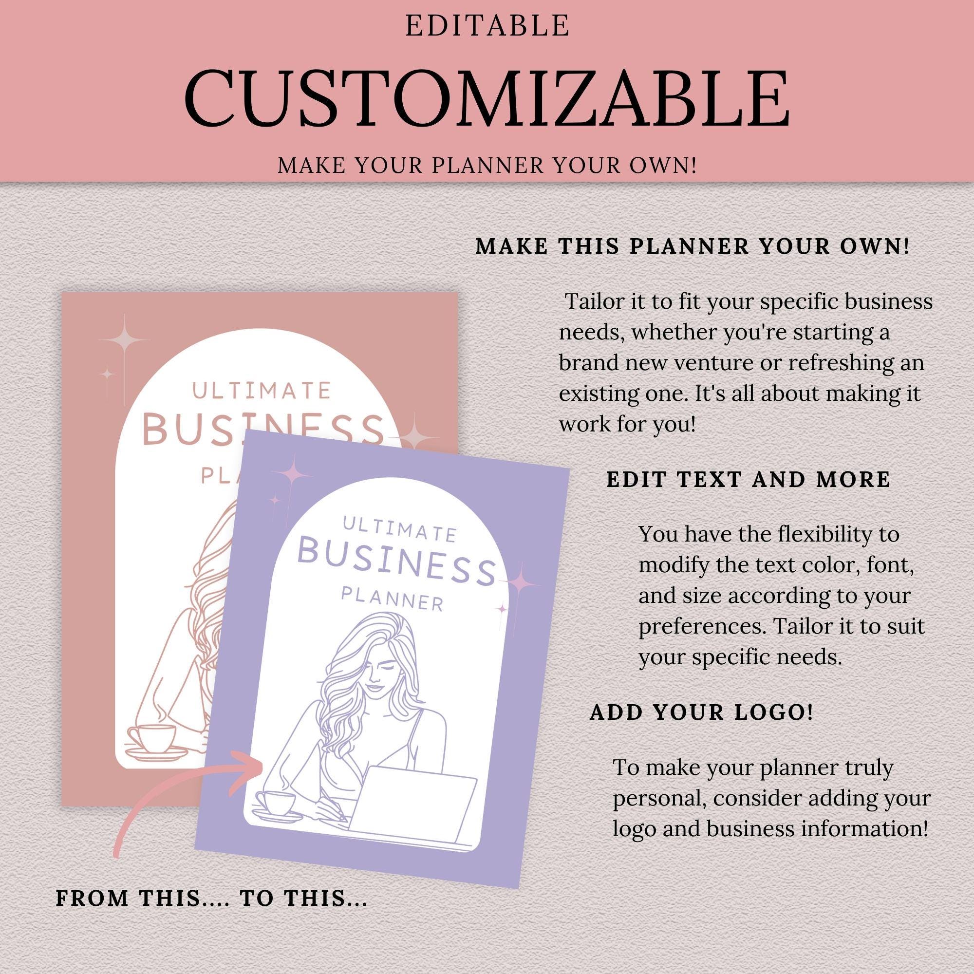 The Ultimate Girl Boss Business Planner, Business Workbook, Printable ...