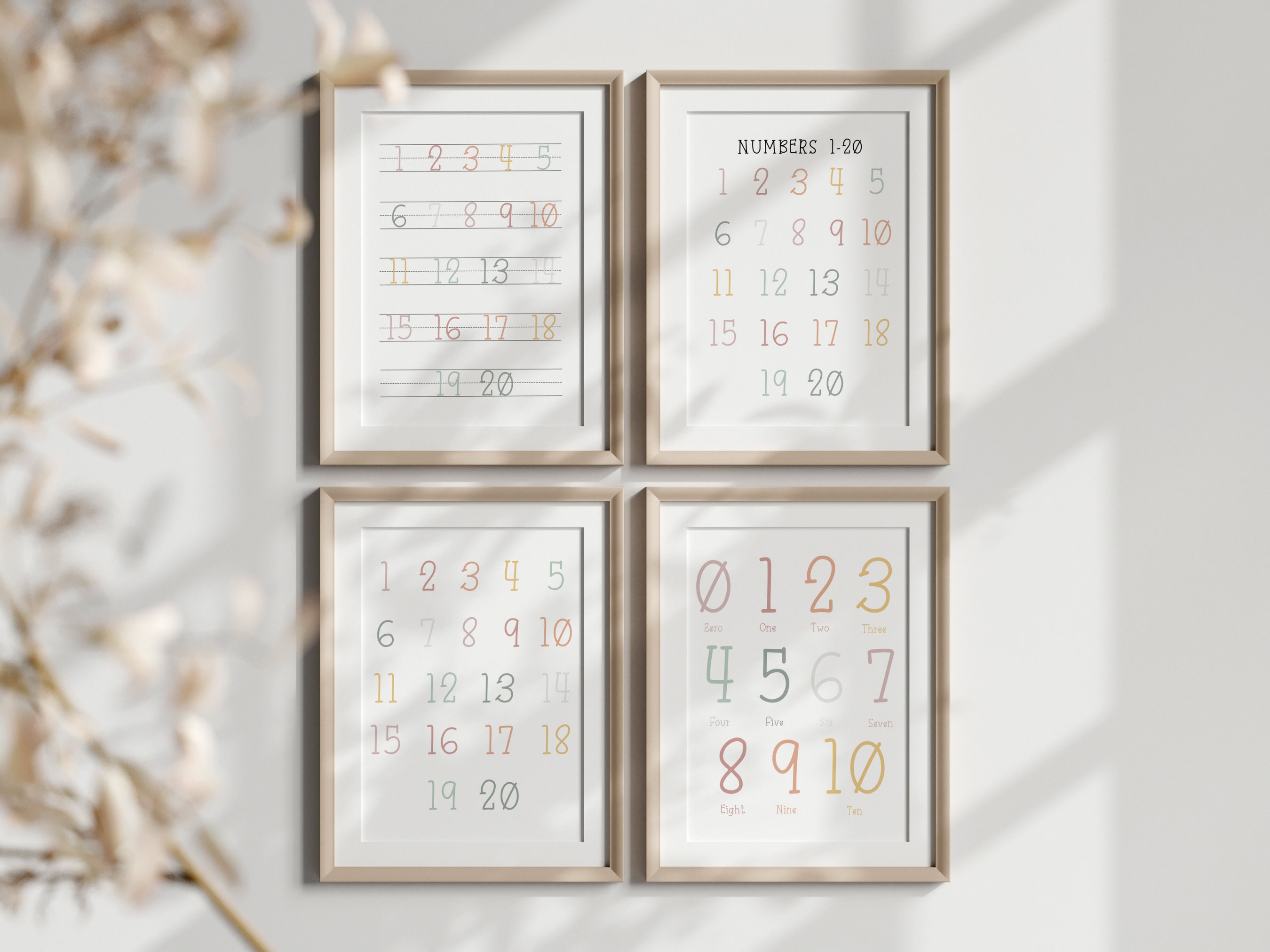 Earth Tone Boho Educational Poster, Playroom Wall Décor, Homeschool ...