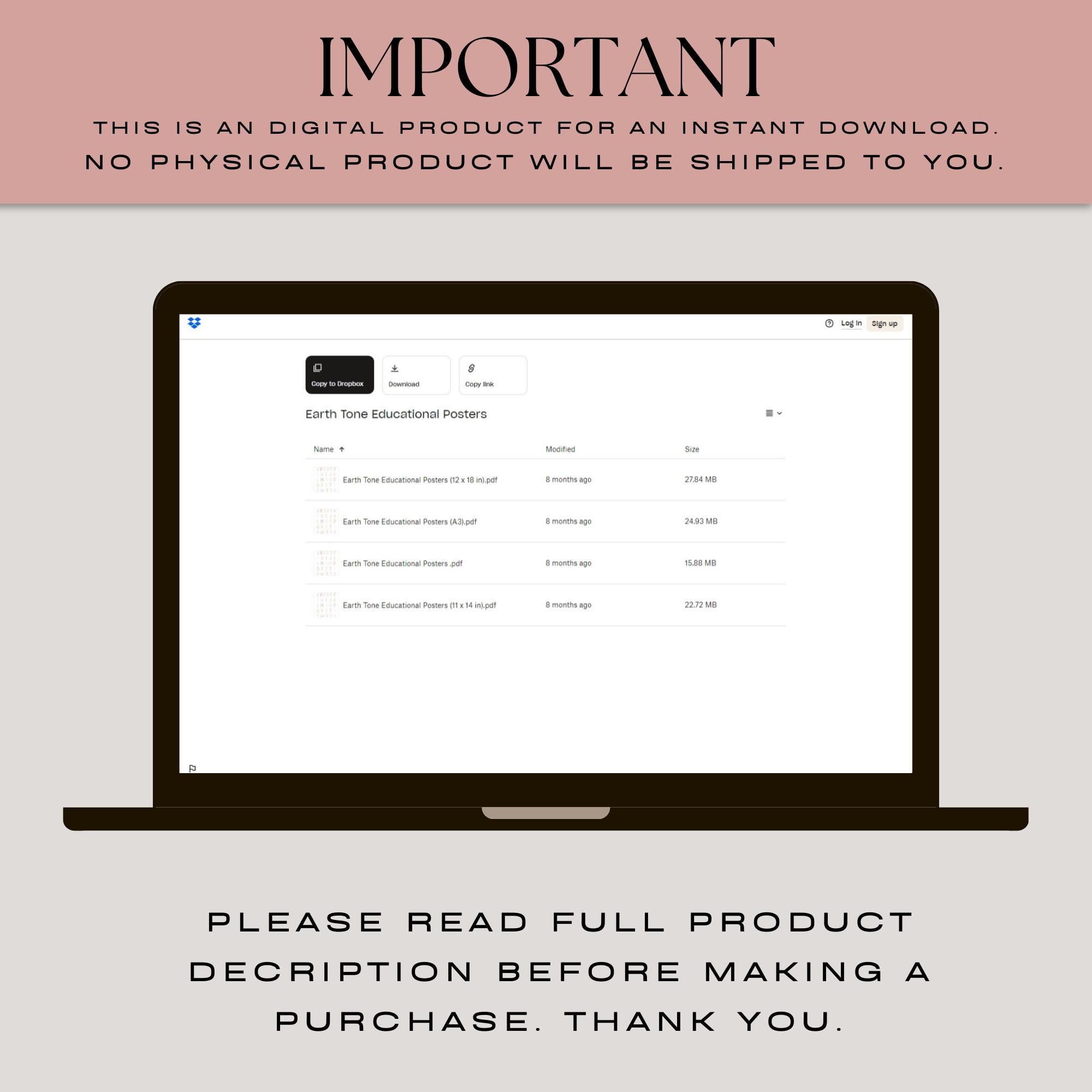 Earth Tone Boho Educational Poster, Playroom Wall Décor, Homeschool ...