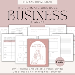 The Ultimate Girl Boss Business Planner, Business Workbook, Printable ...