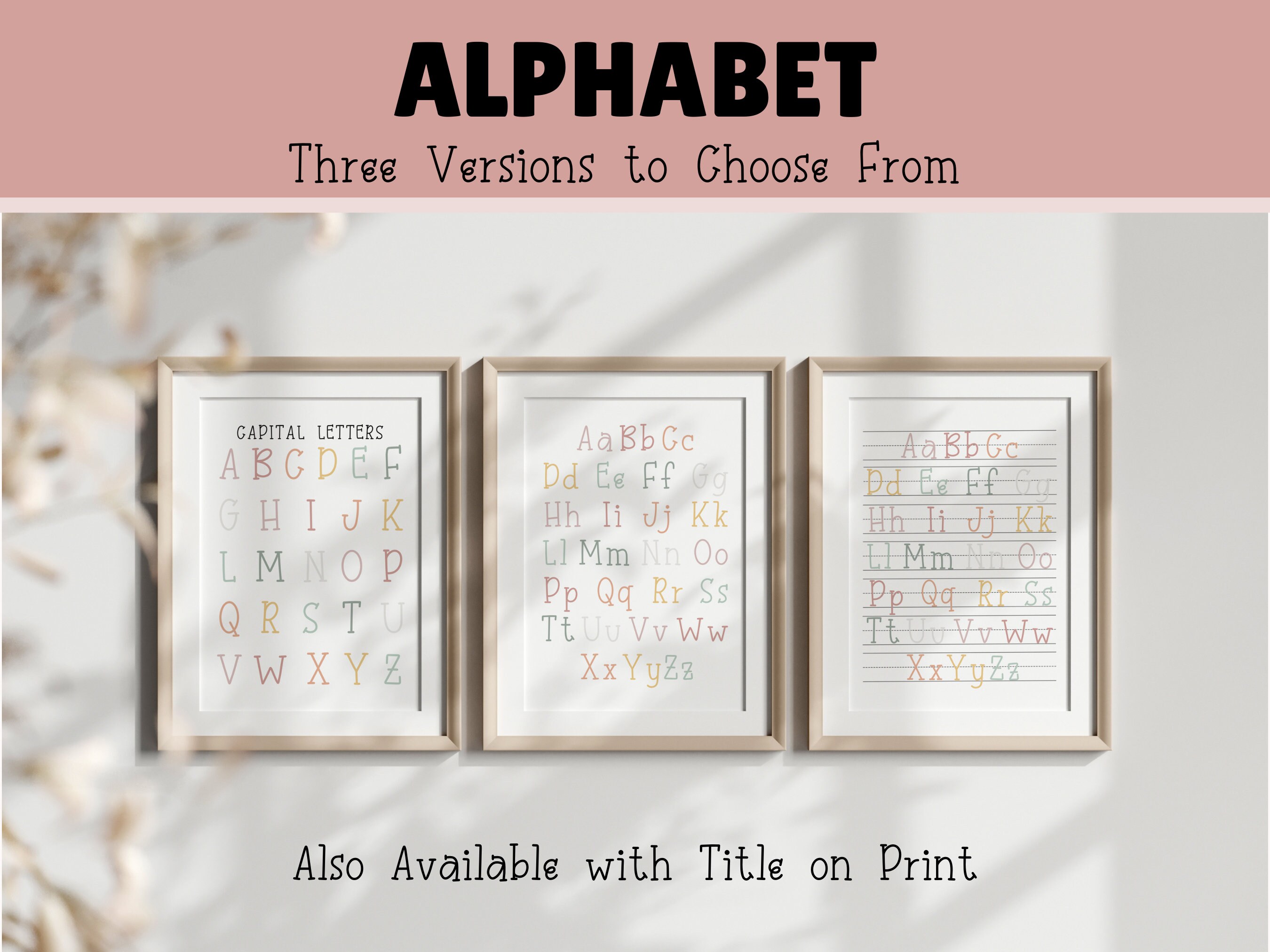 Earth Tone Boho Educational Poster, Playroom Wall Décor, Homeschool ...