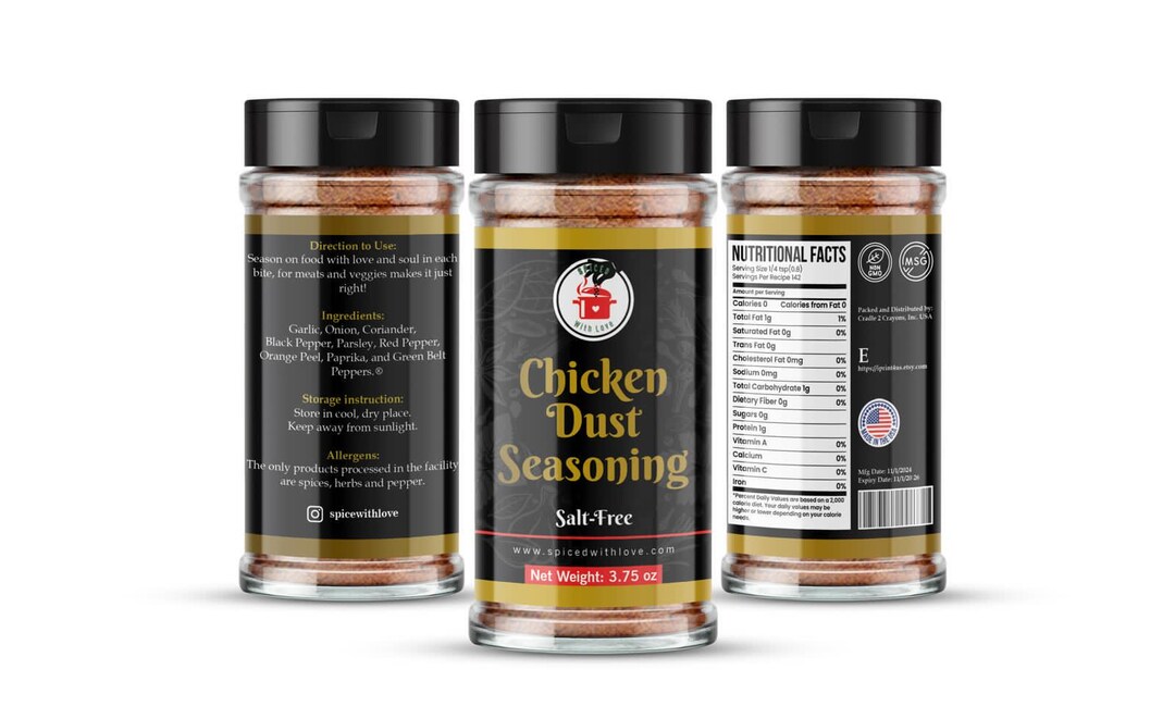 Salt-free Chicken Dust Seasoning - Etsy