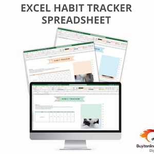 Cute Habit Tracker Spreadsheet for Excel - Etsy