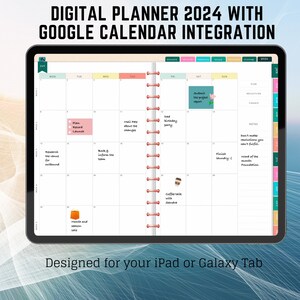 Digital Planner 2024 With Google Calendar Integration, Goodnotes ...