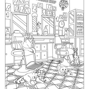 Cat Coloring Page Adult and Kids Colouring Book Cozy and Cute Cats 10 ...