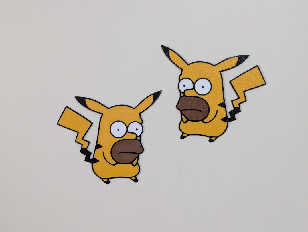 The Simpsons Pokemon Homerchu Wall Art - Etsy