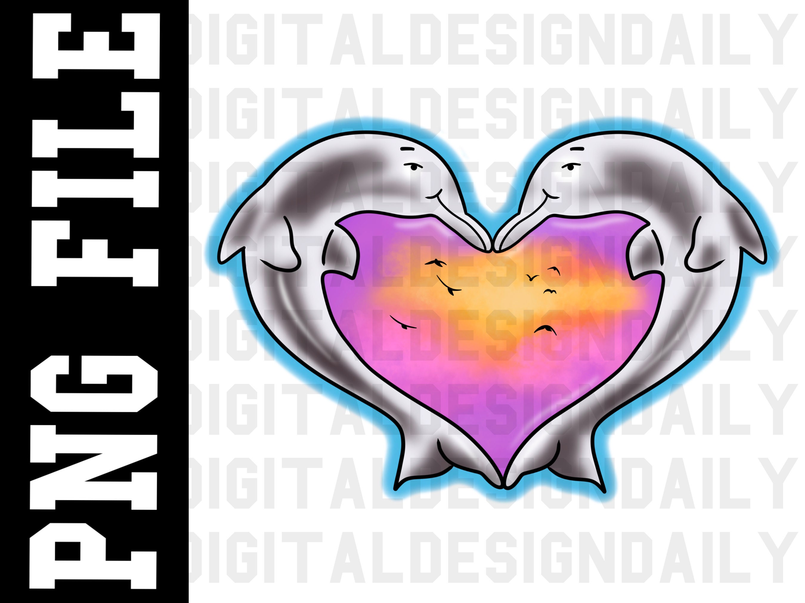 Dolphins Heart Tattoos