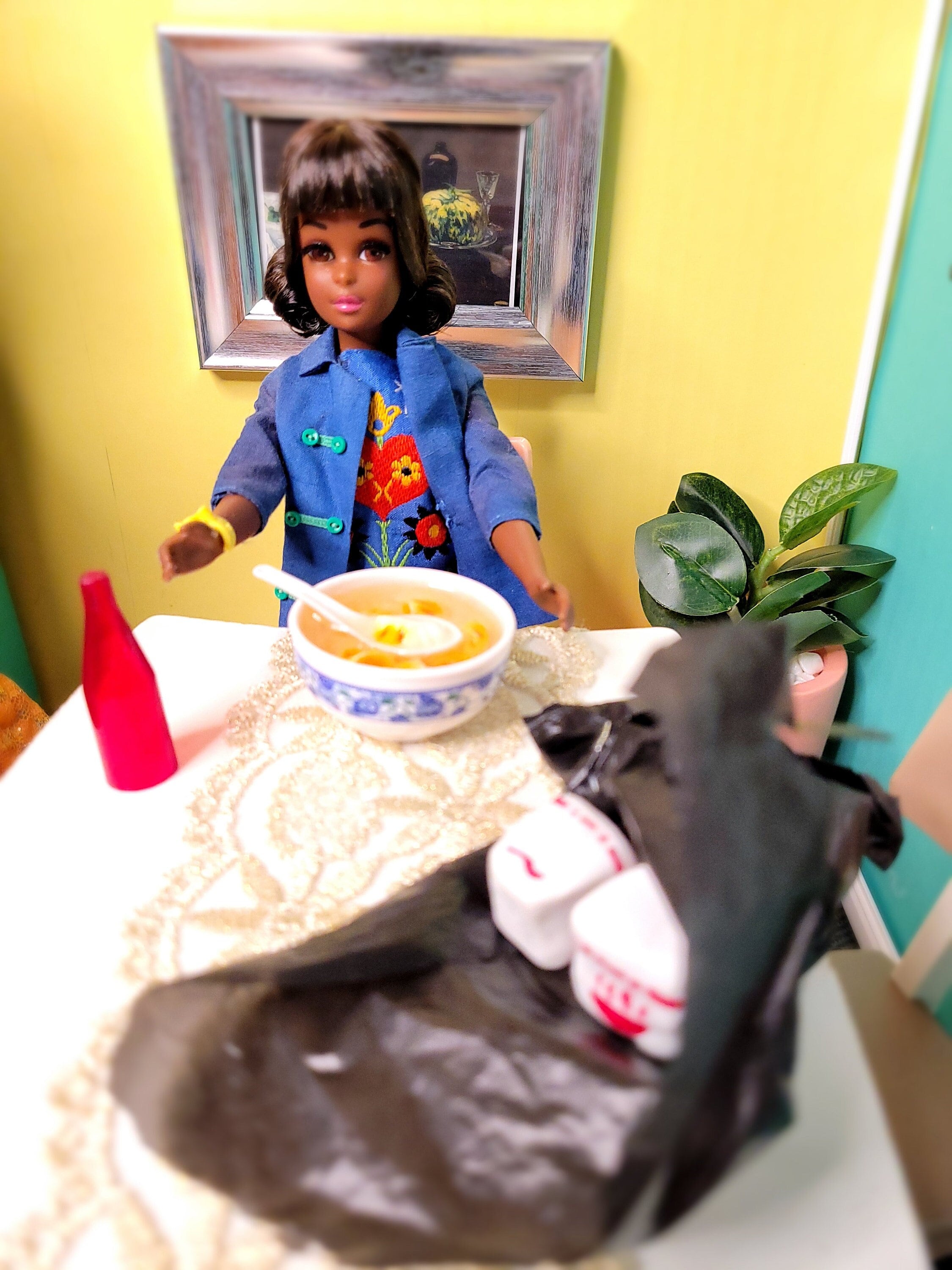 Young Barbie Eats Takeout - Etsy