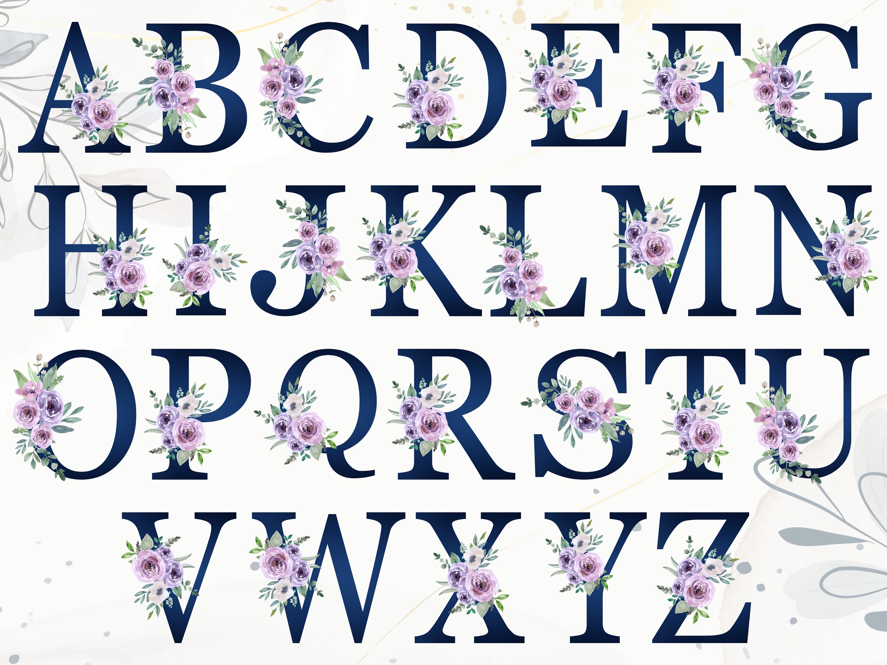 Alphabet Clipart Clipart Png Transparent Png Monogram - Etsy