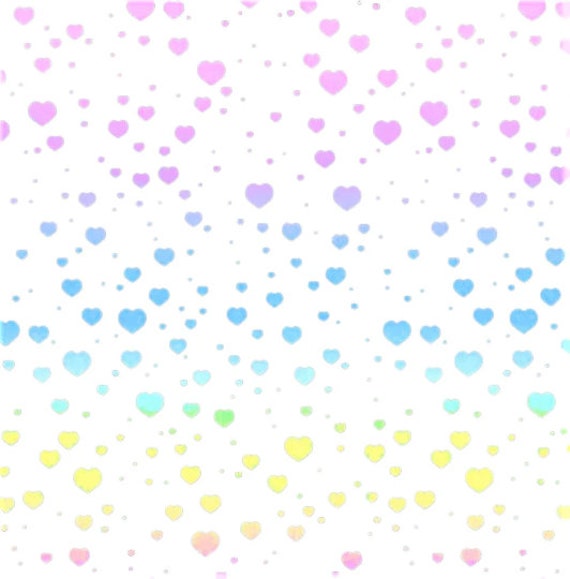 Rainbow Ombre Mini Hearts Printed DBP. Available in - Etsy
