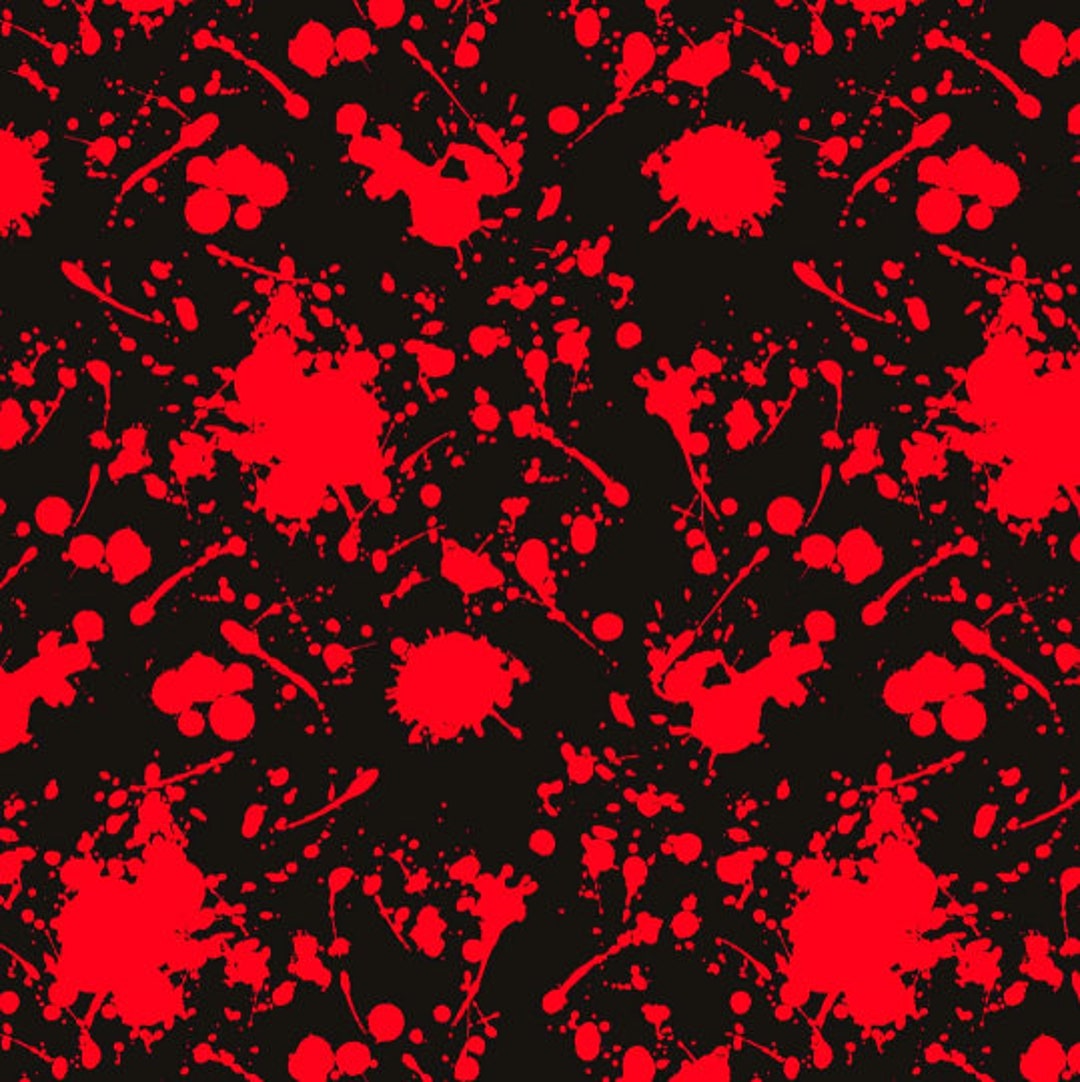 Blood Splatter Printed DBP Fabric. Available in Multiple Colors. Fabric ...