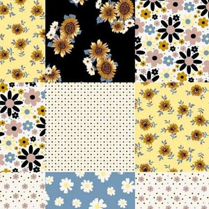 Patchwork Polka Dot and Floral Printed DBP Fabric. Available in ...