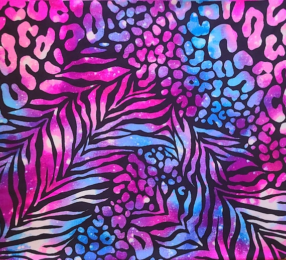 Rainbow Cheetah Zebra Animal Skin Printed DBP Fabric - Etsy
