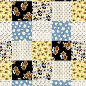 Patchwork Polka Dot and Floral Printed DBP Fabric. Available in ...