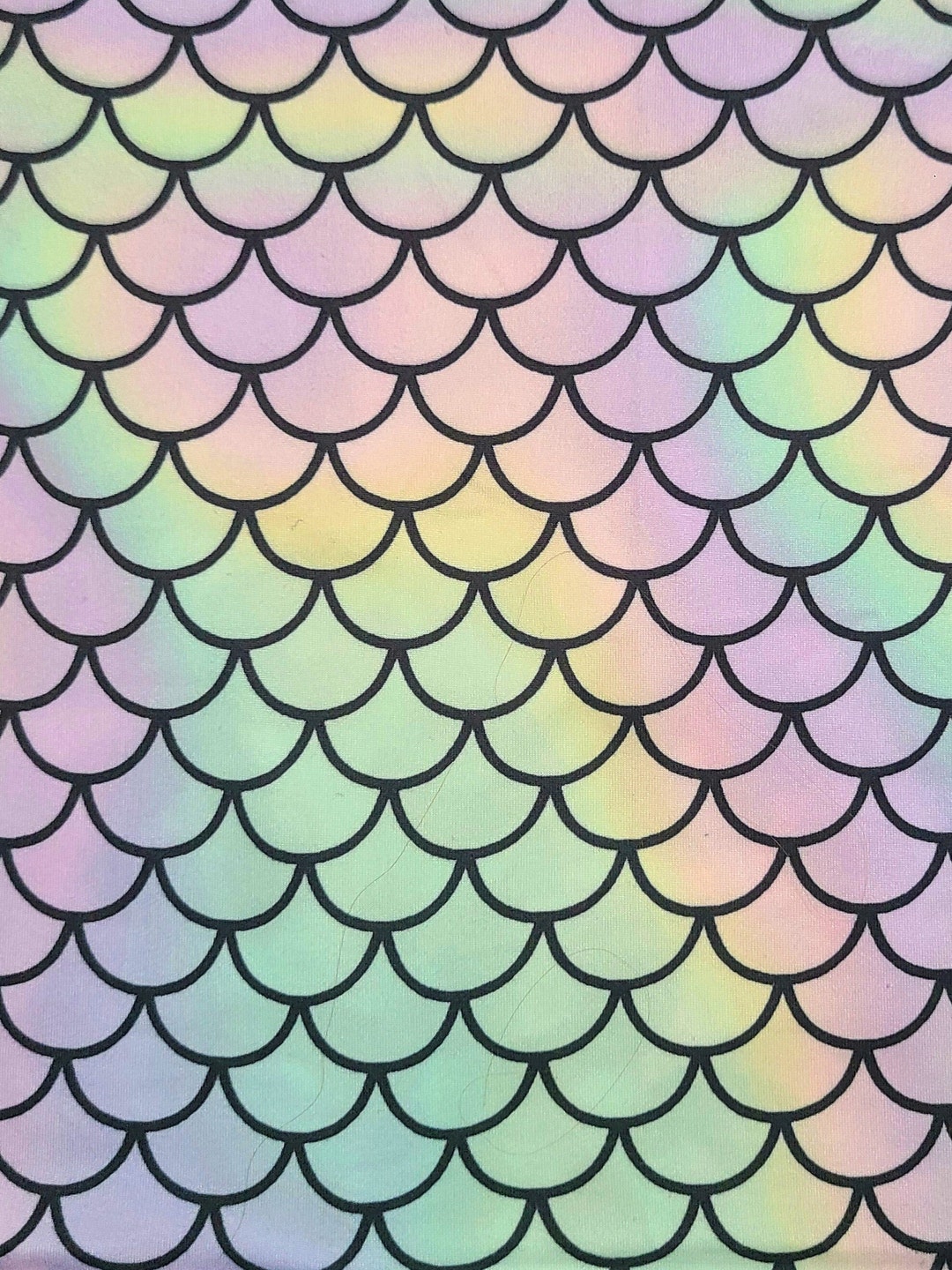 Hologram Mermaid Scales Printed DBP Fabric, Lilac/mint. Fabric by the ...