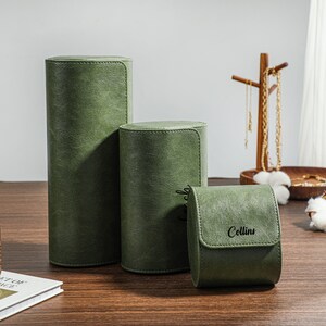 Rustic Vintage Green Custom Watch Boxes, Travel Watch Boxes ...