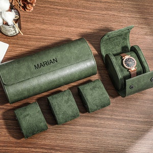 Rustic Vintage Green Custom Watch Boxes, Travel Watch Boxes ...