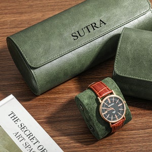 Rustic Vintage Green Custom Watch Boxes, Travel Watch Boxes ...