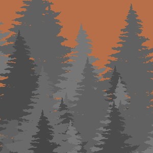 Autumn Forest Art Print, Halloween Wall Decor, Dark Forest Wall Decor ...