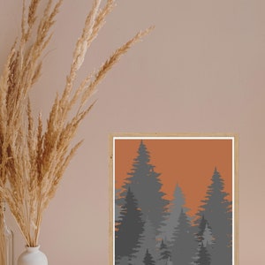 Autumn Forest Art Print, Halloween Wall Decor, Dark Forest Wall Decor ...