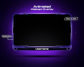 Twitch Overlay Animated Webcam Facecam Gamecam Overlay 4x Overlays - Etsy