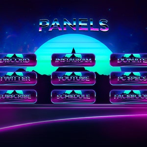 Retro Theme Twitch Stream Overlay Pack// Minimal Stream Overlay Pack ...