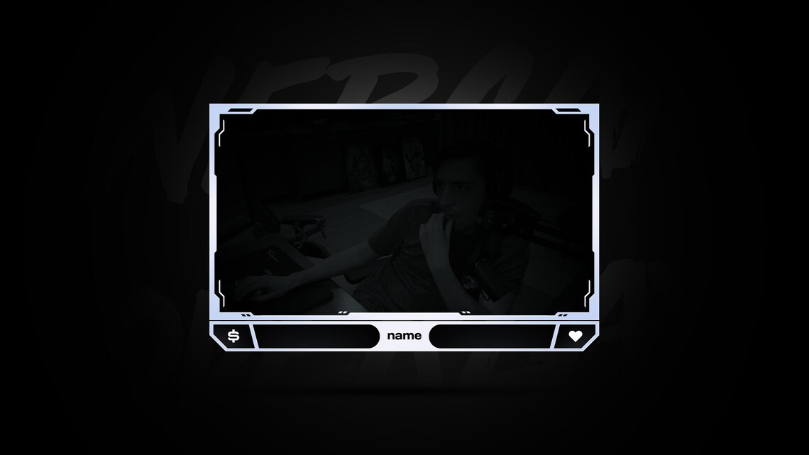 Animated White Webcam Overlay Template for Streamers // Stream Overlay ...
