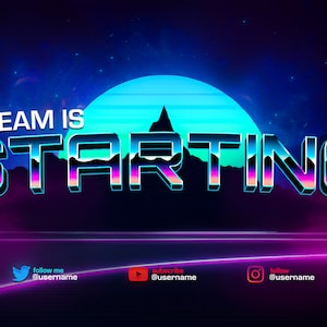 Retro Theme Twitch Stream Overlay Pack// Minimal Stream Overlay Pack ...