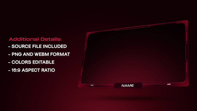 Animated Rounded Webcam Overlay Template // Red Webcam Overlay Template ...