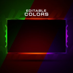 Clean Animated Webcam Overlay // Red Webcam Overlay Template // Stream ...