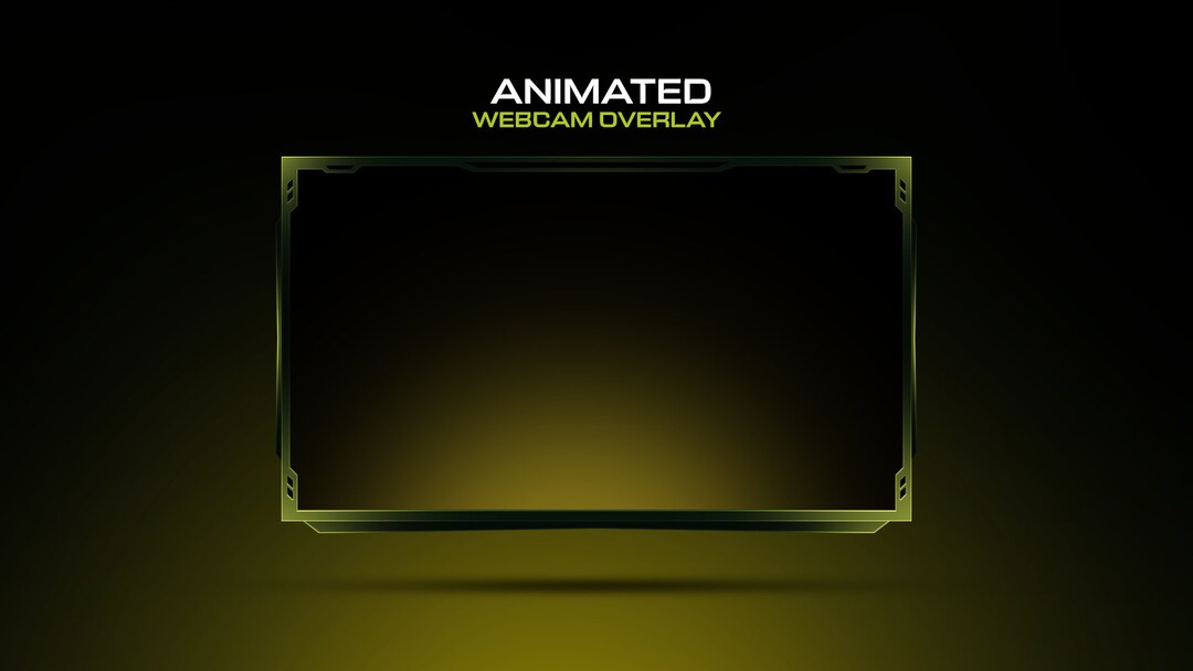 Animated Green Webcam Overlay: Minimal Stream Overlay Template - Etsy
