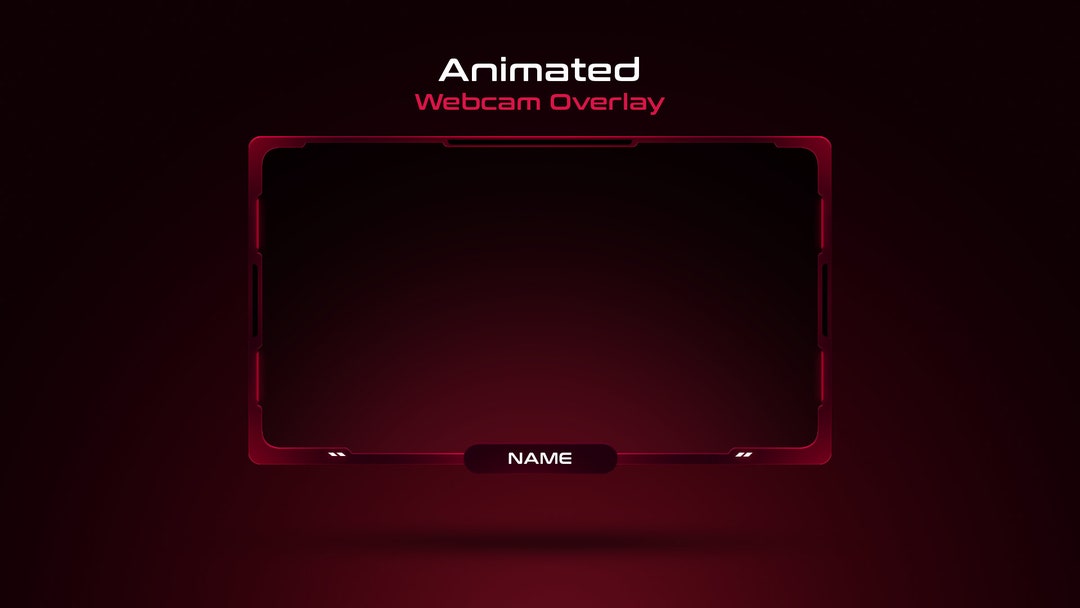 Animated Rounded Webcam Overlay Template // Red Webcam Overlay Template // Stream Overlays ...