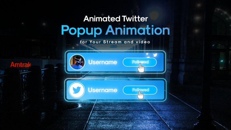 Animated Twitter Popup Animation for Youtube, Twitch, Kick Streamers // Social Media Lower ...