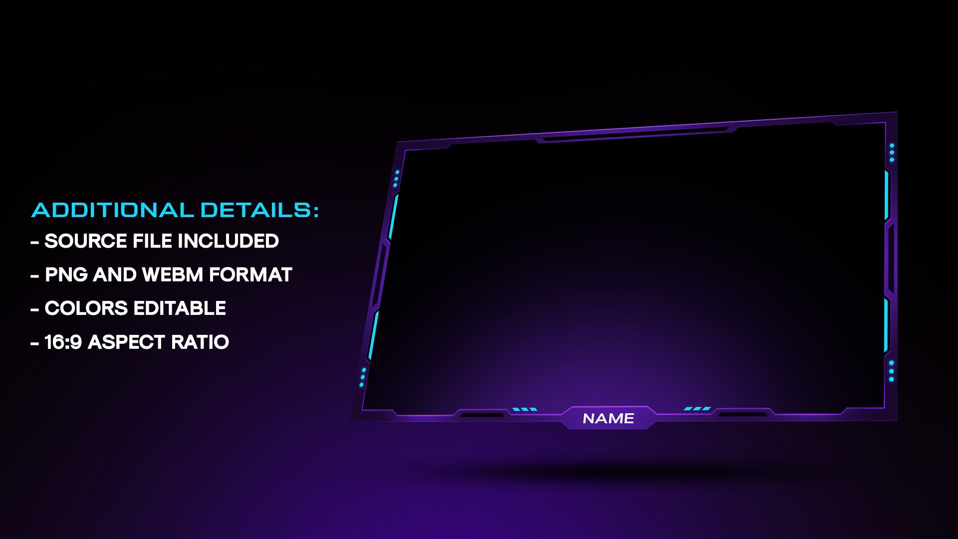 Minimal Animated Purple Webcam Overlay || Animated Stream Webcam ...