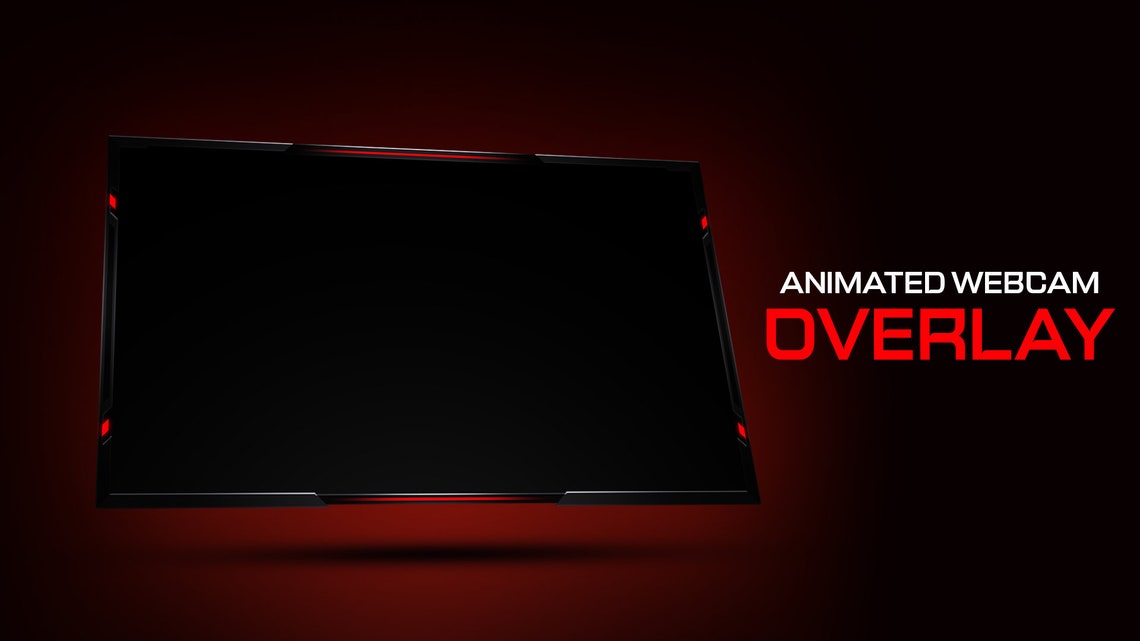 Animated Black & Red Webcam Overlay // Clean Webcam Overlay Template ...