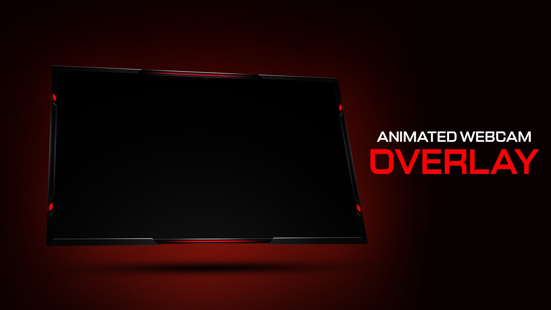 Animated Black & Red Webcam Overlay // Clean Webcam Overlay Template ...