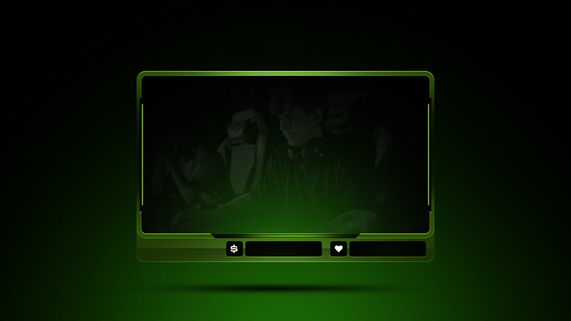 Clean Animated Webcam Overlay // Rounded Green Webcam Overlay Template ...