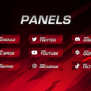 Minimal Red Stream Overlay Pack for Twitch, Kick & Youtube Streamers ...