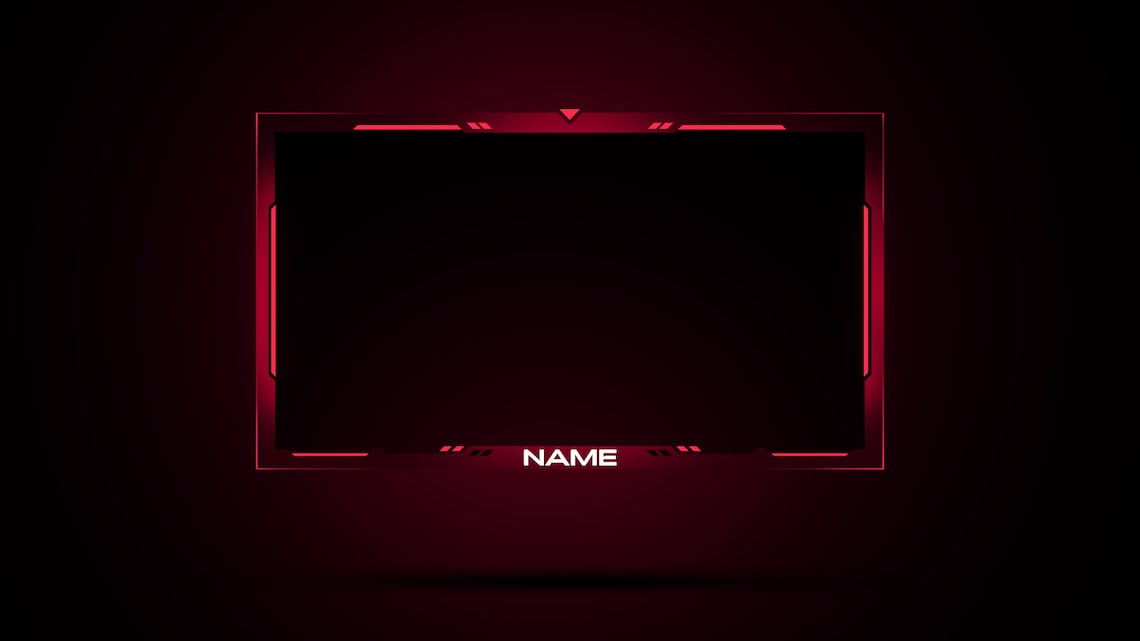 Animated Webcam Overlay Template // Red Facecam Overlay // Minimal ...