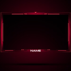 Animated Webcam Overlay Template // Red Facecam Overlay // Minimal Facecam Overlay Template - Etsy