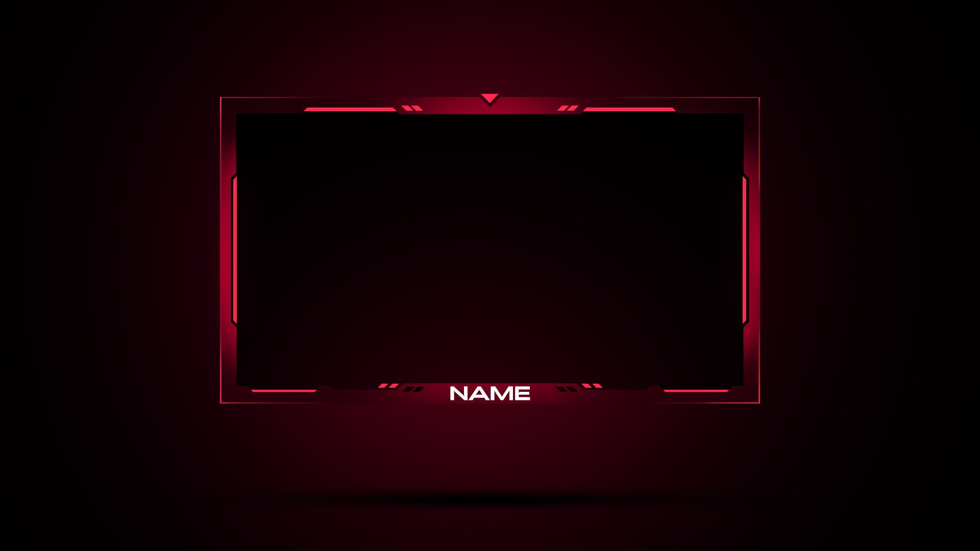 Animated Webcam Overlay Template // Red Facecam Overlay // Minimal ...
