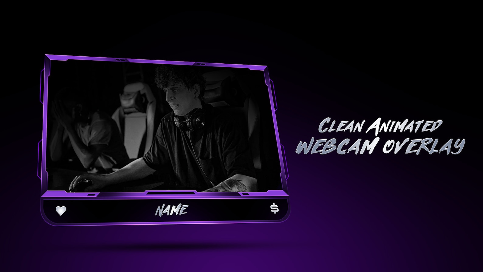 Clean Webcam Overlay // Animated Webcam Overlay Template // - Etsy