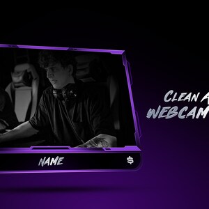 Clean Webcam Overlay // Animated Webcam Overlay Template // Kick ...