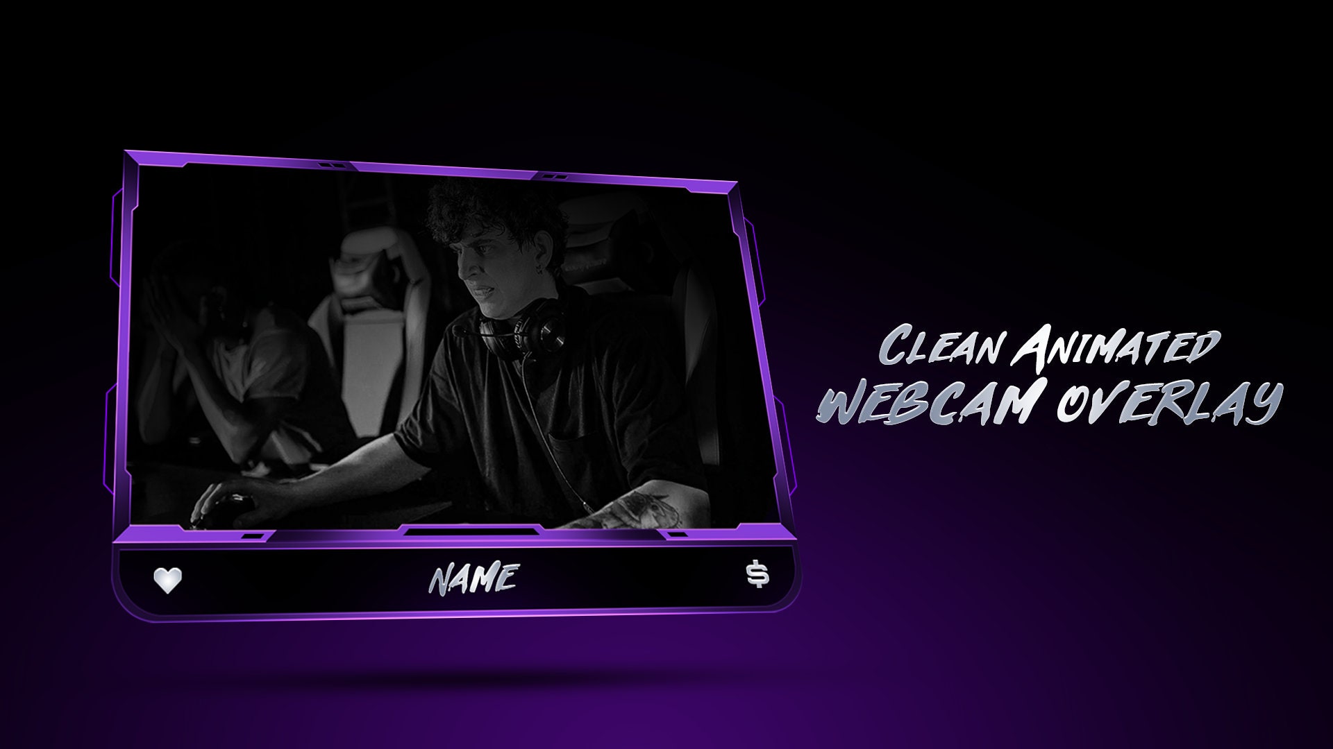Clean Webcam Overlay // Animated Webcam Overlay Template // Kick ...