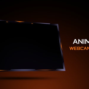 Animated Orange Webcam Overlay Template for Streamers/twitch Stream ...