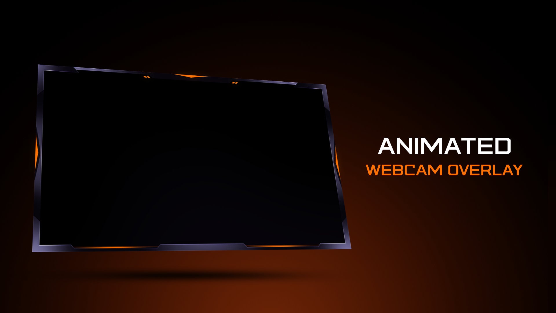 Animated Orange Webcam Overlay Template for Streamers/twitch Stream ...