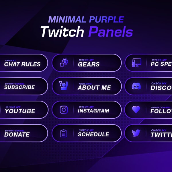 Purple Twitch Panels - Etsy